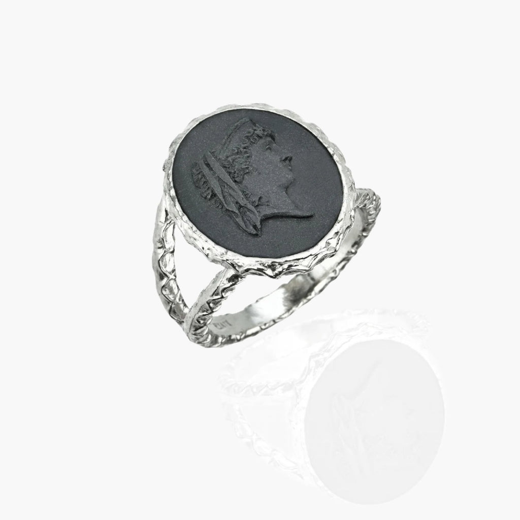 Profile of Women in Ancient Rome Cameo Ring | cameocalamity.com